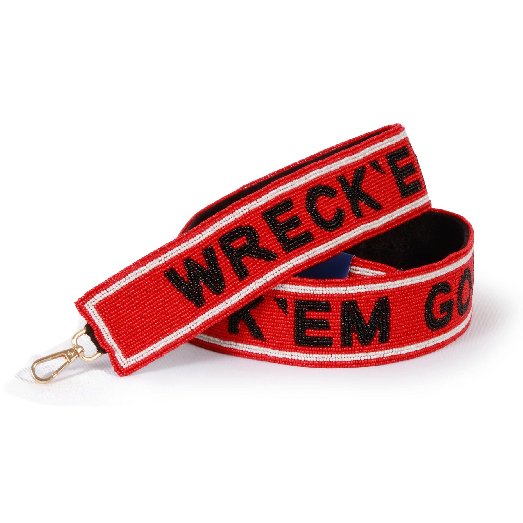 Texas Tech "Wreck Em" Beaded Purse Strap in Red and Black by Desden